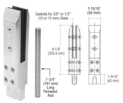 AFWC1SBS - CRL Brushed Stainless Beveled One-Piece Surface Mount ...