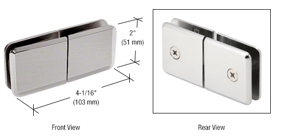 SGC90TBN - CRL Brushed Nickel Square 90 Degree Glass-to-Glass T-Juntion ...