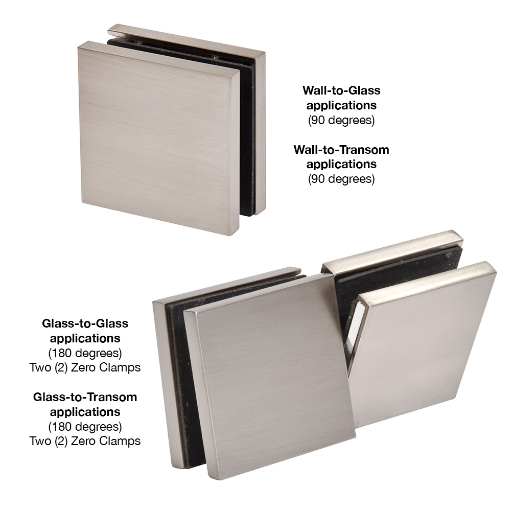 ZER000BN - CRL Brushed Nickel Zero Hinge Set