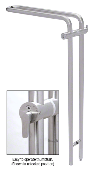 LLPA1NDBS - CRL Brushed Stainless Locking Ladder Pull Lock Indicator