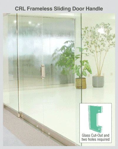 SGH8CH - CRL Chrome Frameless Sliding Glass Door Handle
